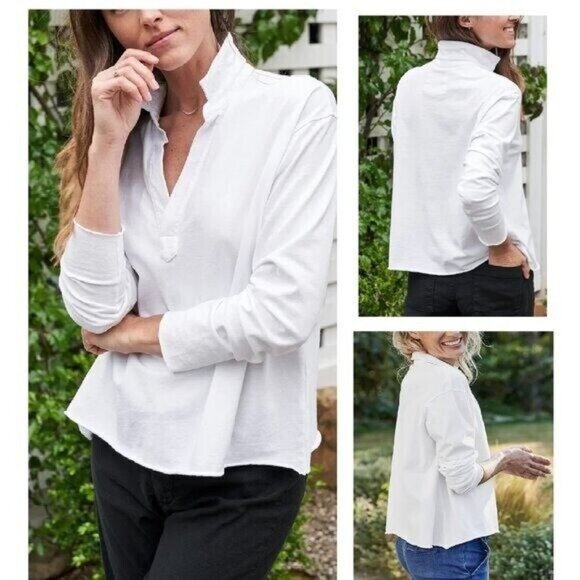 Frank & Eileen | Tops | New Frank Eileen Tee Lab Patrick Popover Henley Wht Jersey Knit Top 6 ...